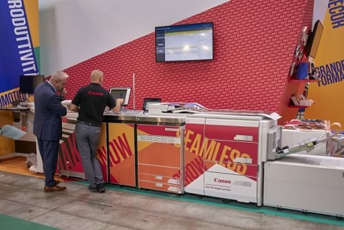 Canon launches V1000 laser press at Print4All in Milan