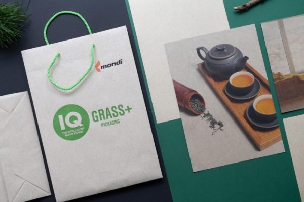 Paper with grass fiber from Mondi for the luxury feel